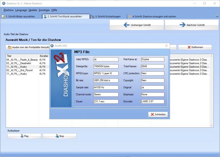 Perfektes Diashow Programm für Ihre Bedürfnisse